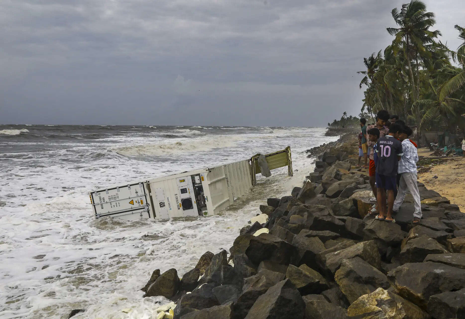 Dangerous containers, tonnes of oil and one sunken ship spark Kerala alert