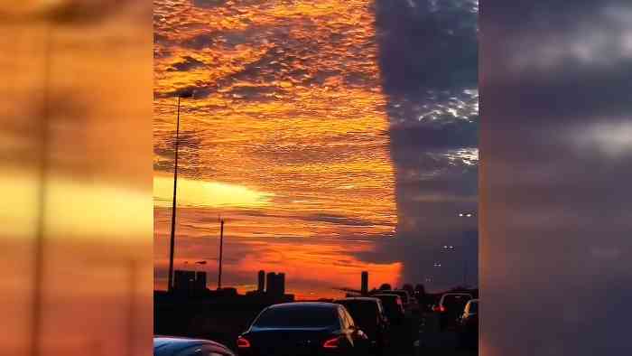 El cielo de Florida se divide en dos