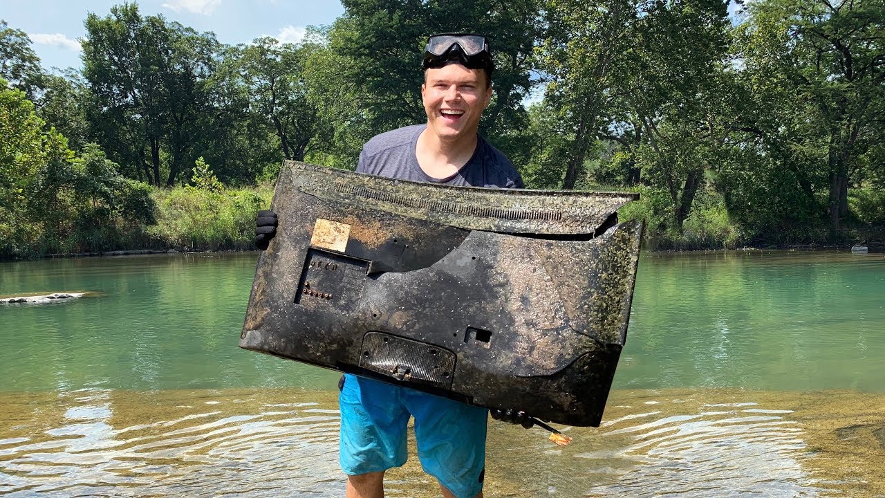 I found a flatscreen TV underwater after a massive flash flood