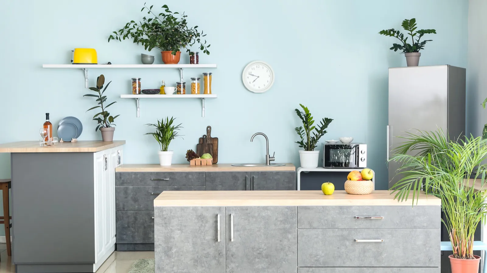 DIY kitchen decor using thrifted cheese boards