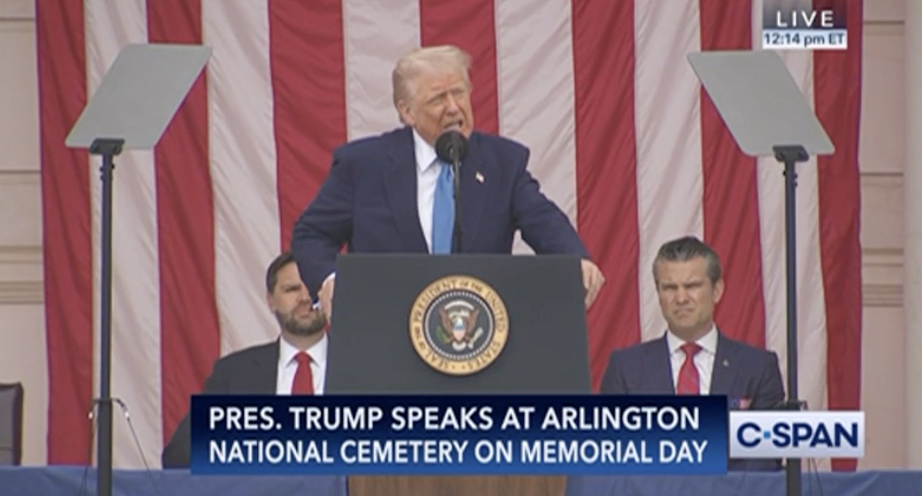 Trump Veers Off Script With Scathing Biden Attack in Memorial Day ...
