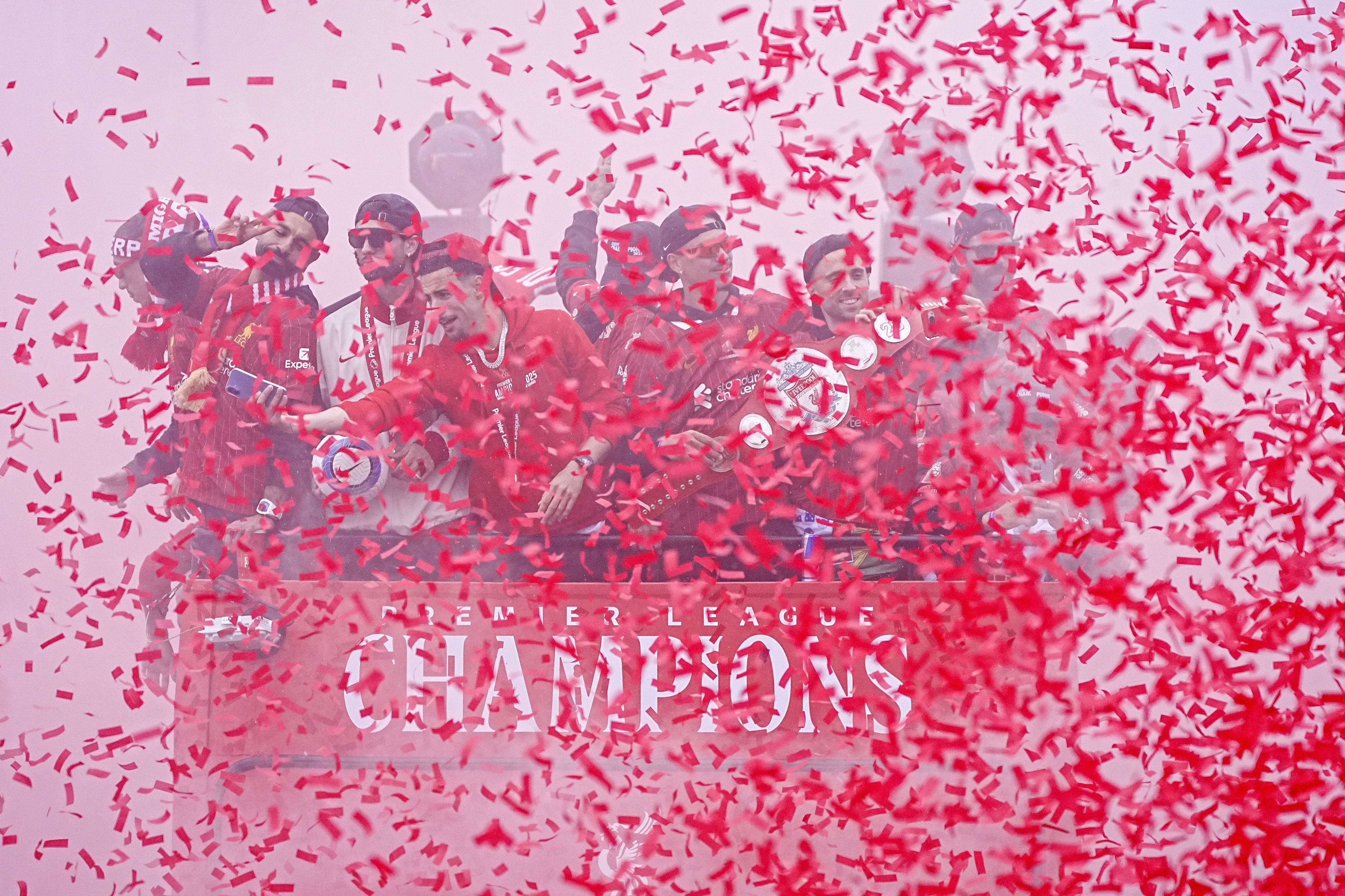 Liverpool celebrate Premier League success with fans in city centre parade
