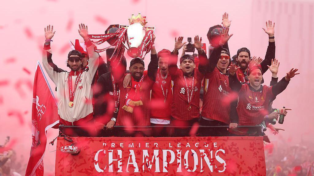 Liverpool's spectacular trophy parade - in pictures