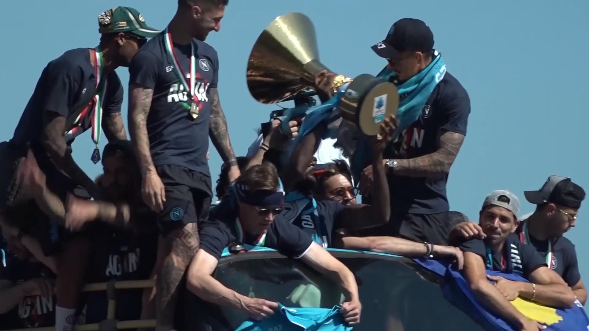 Napoli hold seafront parade to celebrate Serie A title