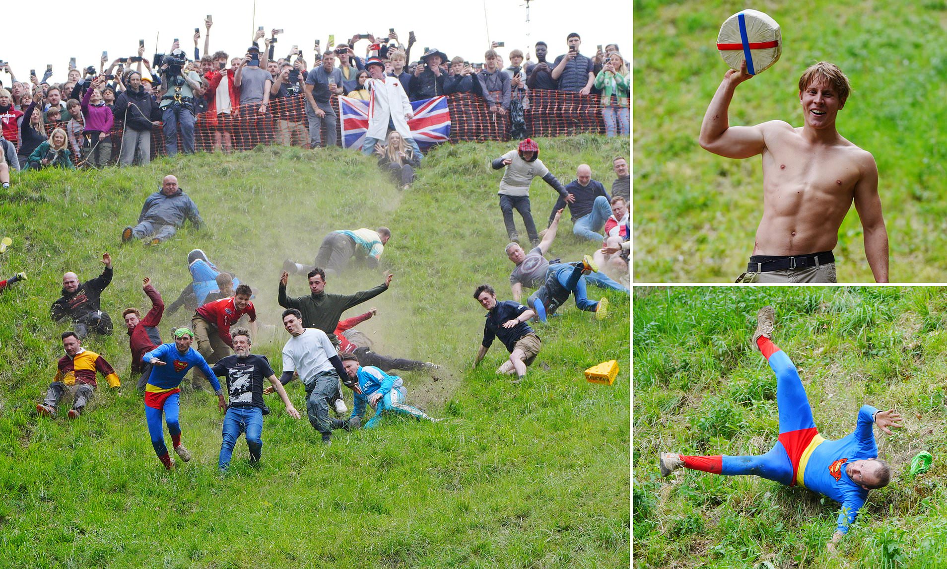 Daredevils hurl themselves down Cooper's Hill as Gloucestershire's ...