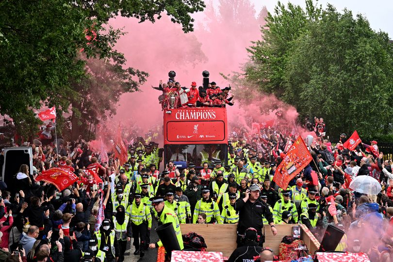 Liverpool parade bus erupts with fireworks at Dua Lipa's One Kiss