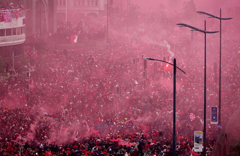 Liverpool celebrate Premier League success with fans in city centre parade