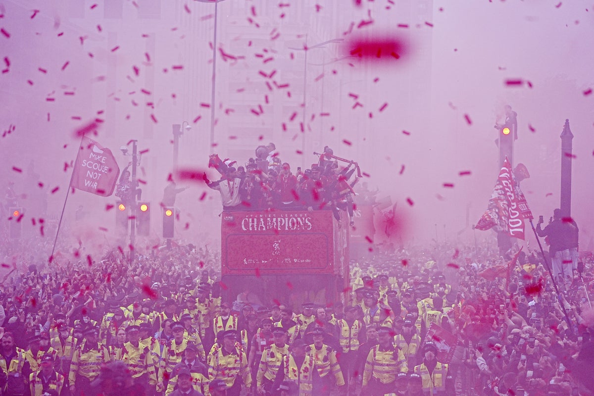 Liverpool celebrate Premier League success with fans in city centre parade