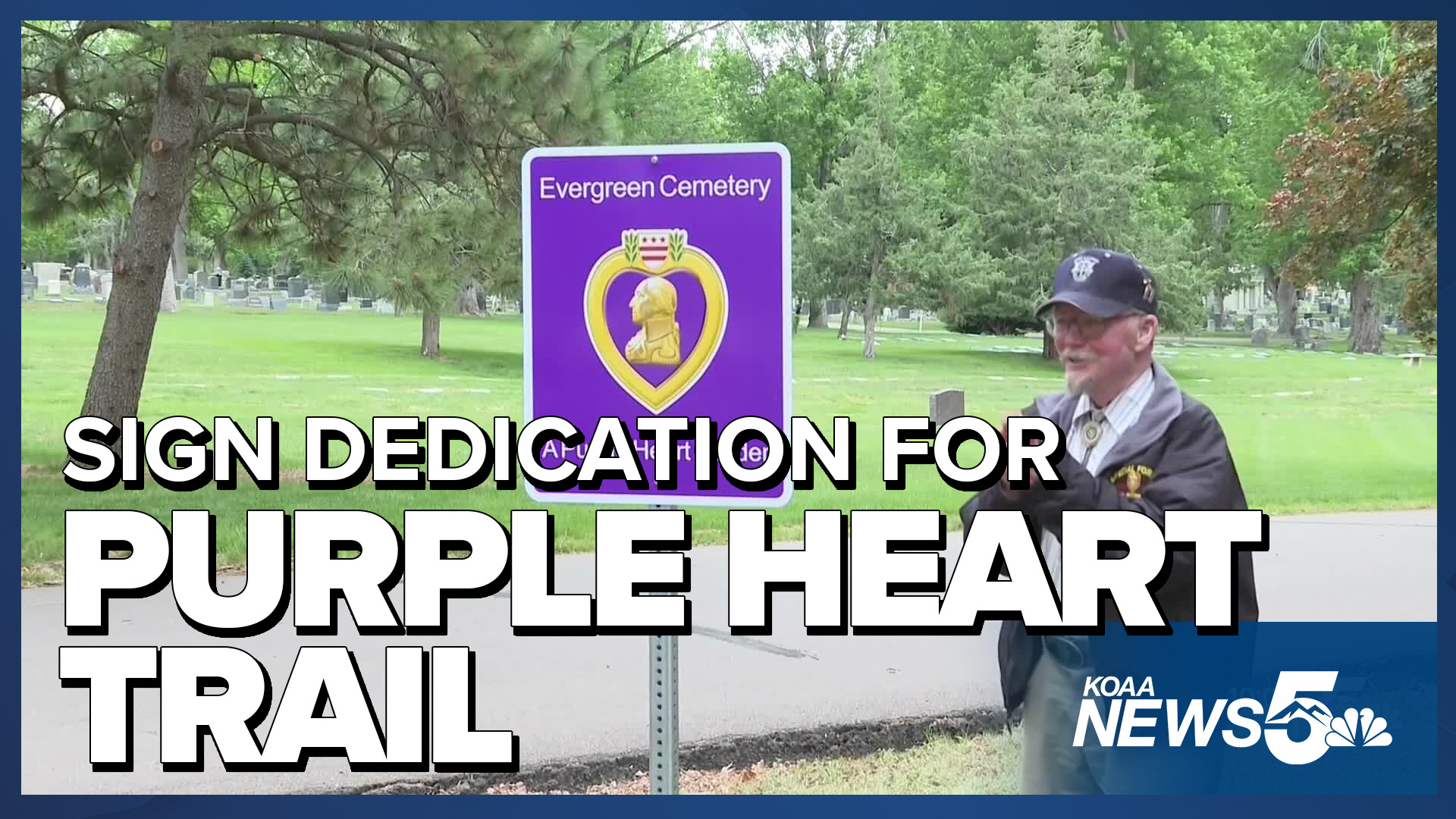 Purple Heart Trail sign dedication took place at Evergreen Cemetery to ...