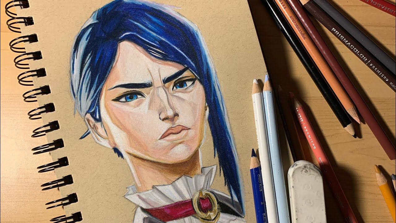Drawing Caitlyn Kiramman with Prismacolors — Arcane