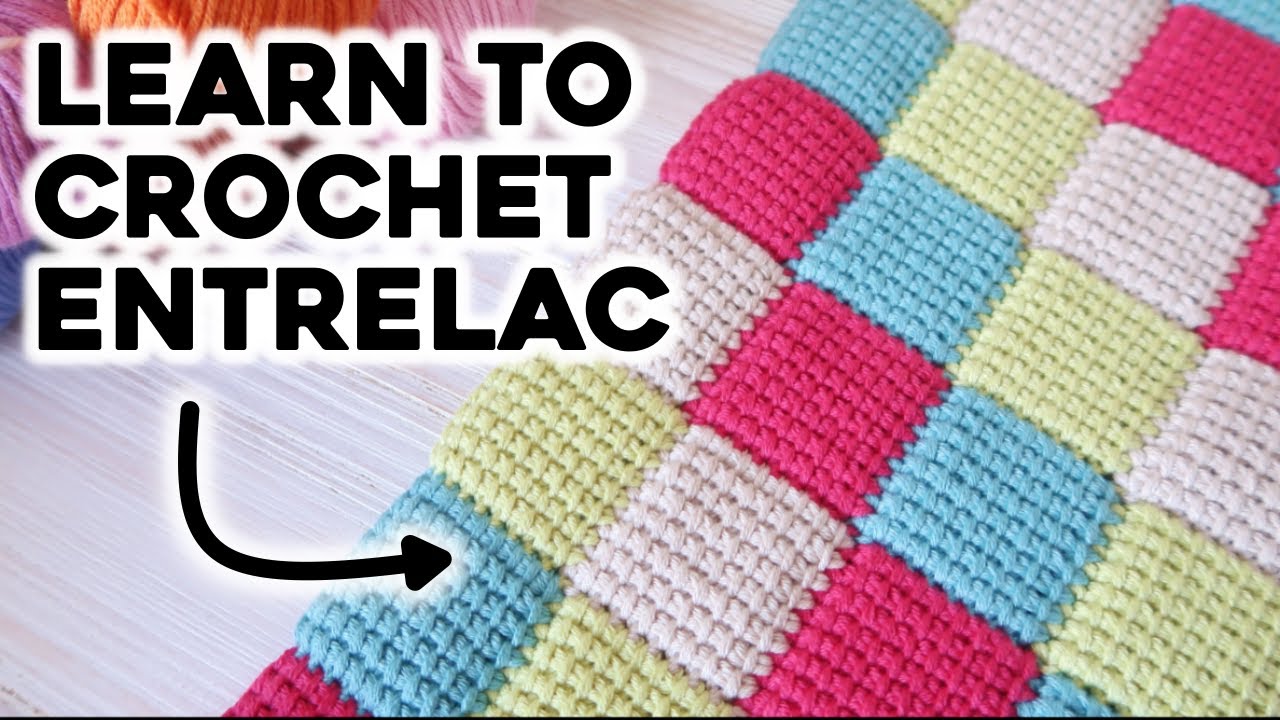 How to Crochet Entrelac Stitch; Tunisian Crochet Patchwork, Step by Step Crochet Tutorial