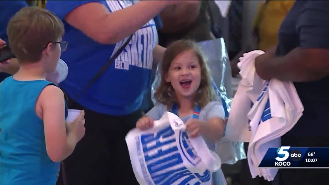 Thunder fans party at Paycom Center during 'Loud City Live' night 2