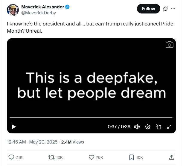 Deepfake video of Trump 'cancelling Pride Month' deceives South Korean users