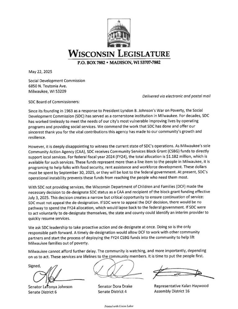 Wisconsin Department of Justice sues SDC as lawmakers push for new ...