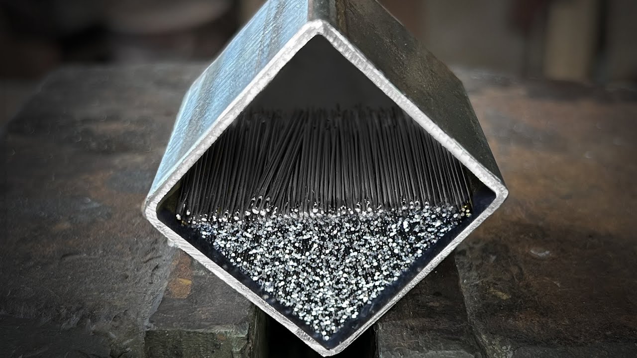 400 steel needles forged into a knife that cuts like a demon!