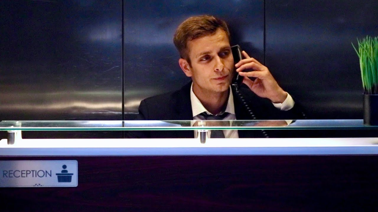 Receptionist in the Elevator Prank