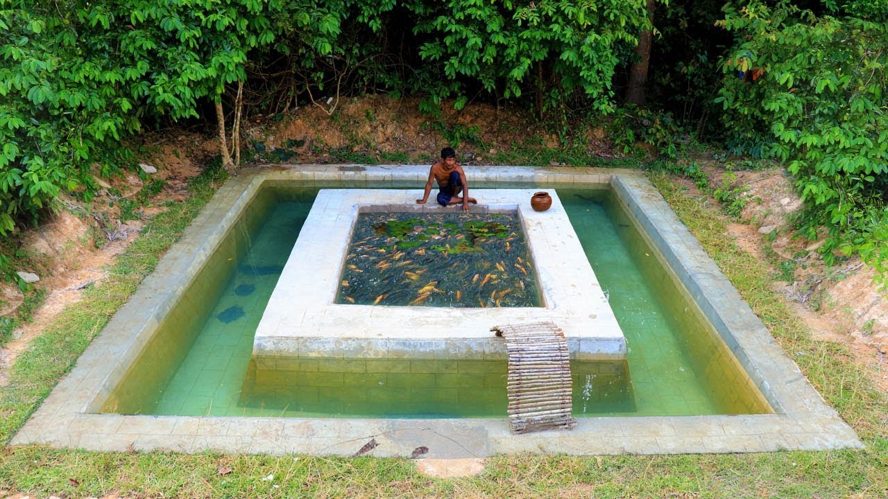 We Removed Our Underground House to Build a Fish Pond on a Pool