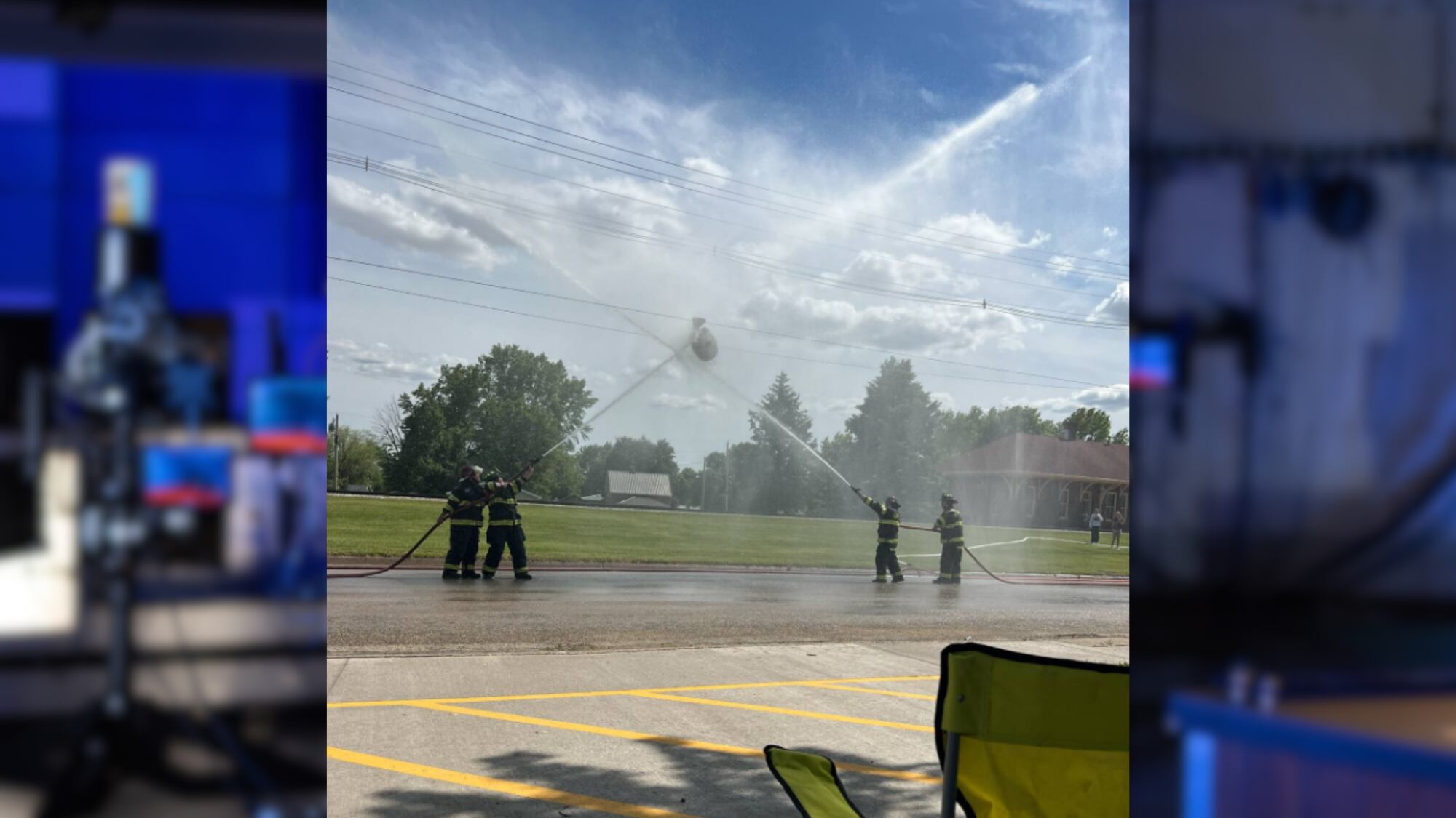 Blue Grass Fire Department wins water fight over Wilton Fire Department ...