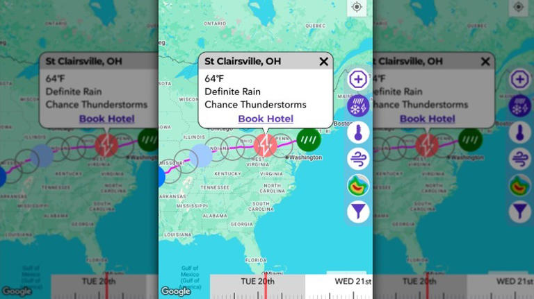 Yes, There Is An App That Allows You To Check Weather Along A Driving Route