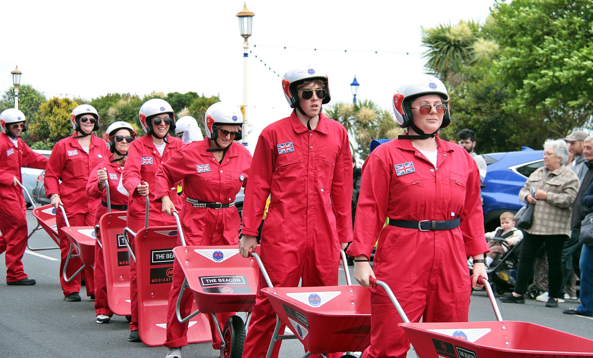 The Beacon “squadron” entertain crowds at Eastbourne Carnival