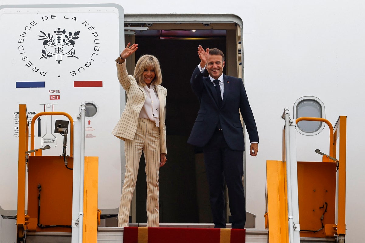 With a wave of his hand, Macron mocks controversy by sending up ‘le slap’