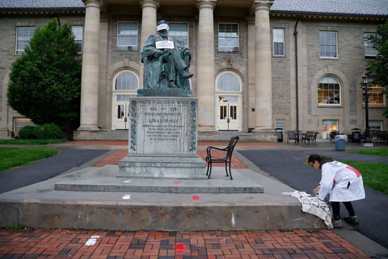 Environmental protest during Cornell graduation cut short by university ...