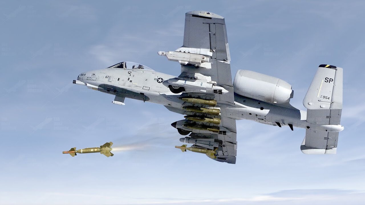 Powerful US A-10 Warthog Releases its Most Feared Ordnance To Destroy Tanks