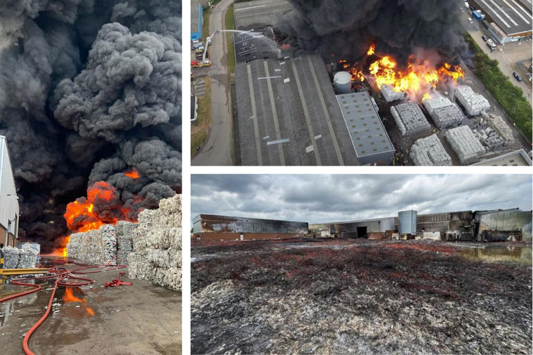 Photo special of Rushden plastic recycling fire and aftermath as ...