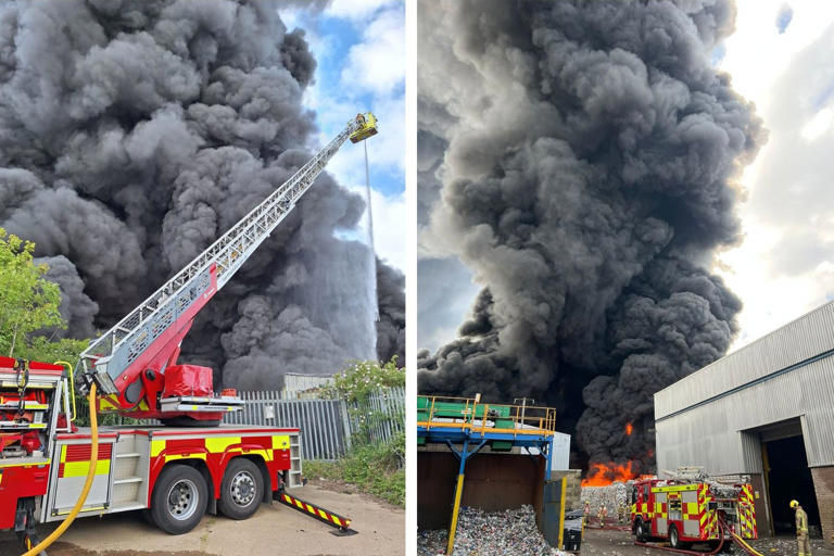 Photo special of Rushden plastic recycling fire and aftermath as ...