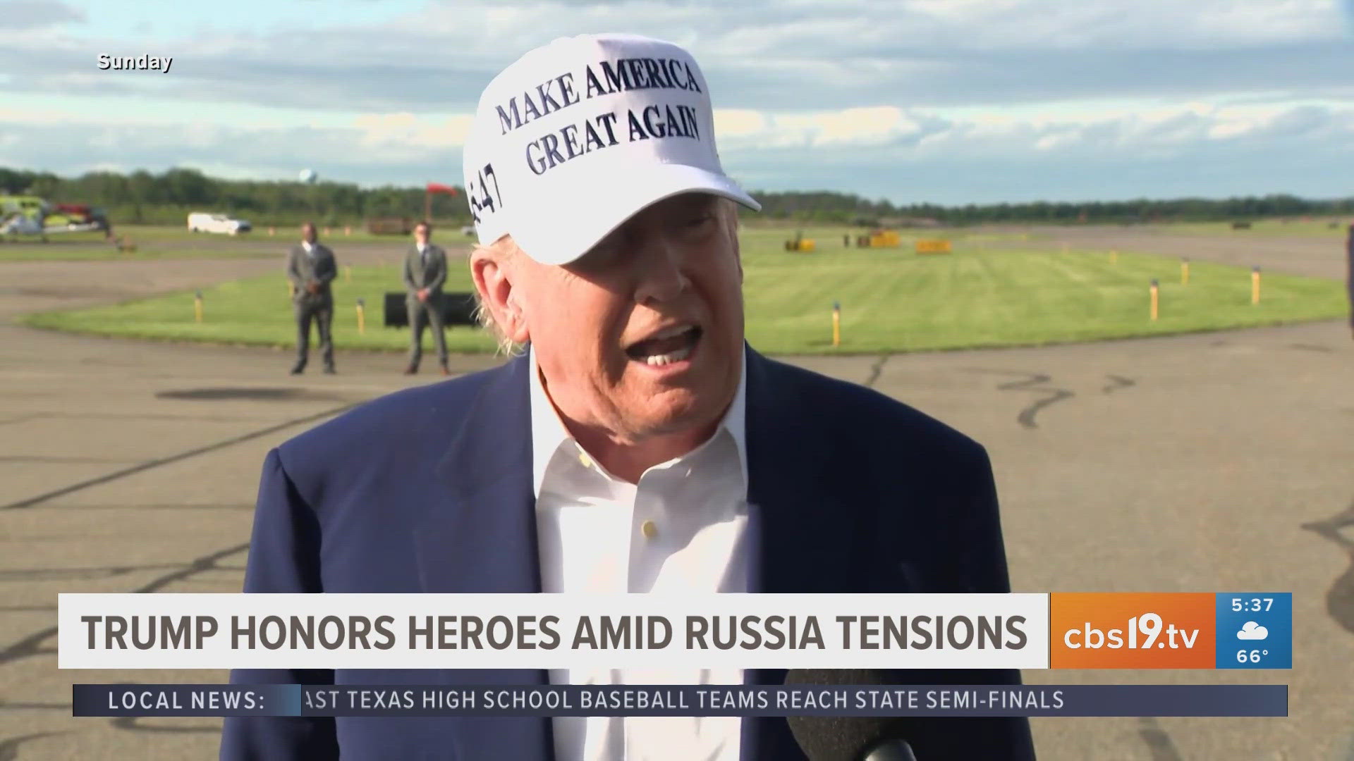 Trump honors heroes amid tensions with Putin, Russia