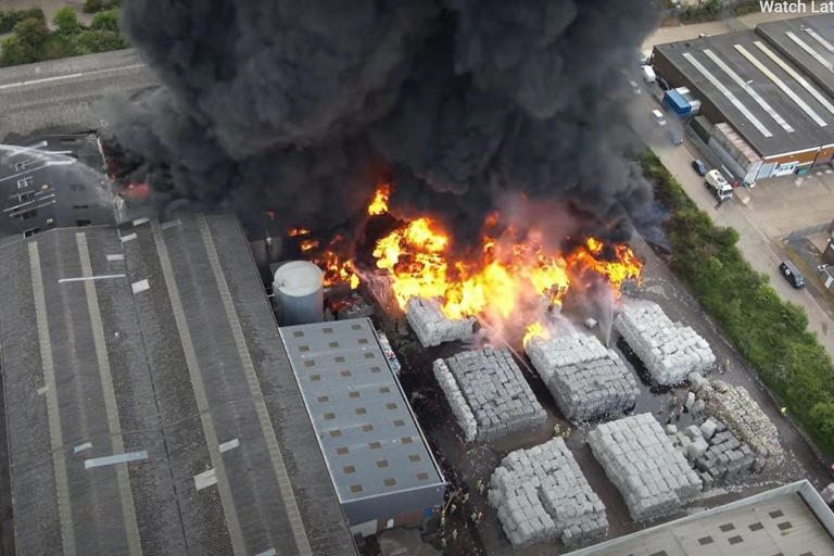 Photo special of Rushden plastic recycling fire and aftermath as ...