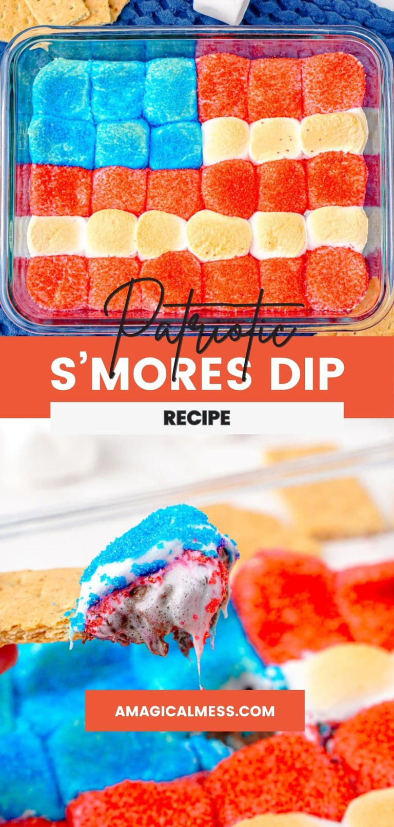Easy American Flag S'mores Dip for BBQ Parties