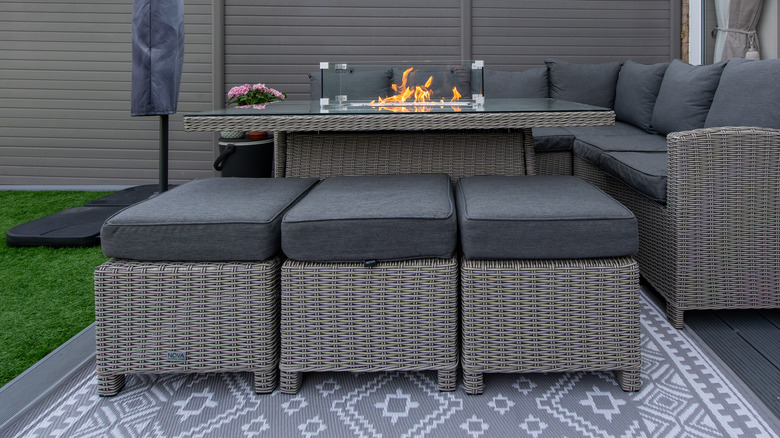 Add Style To Your Patio With A 'Rug' Made From Chalk Paint