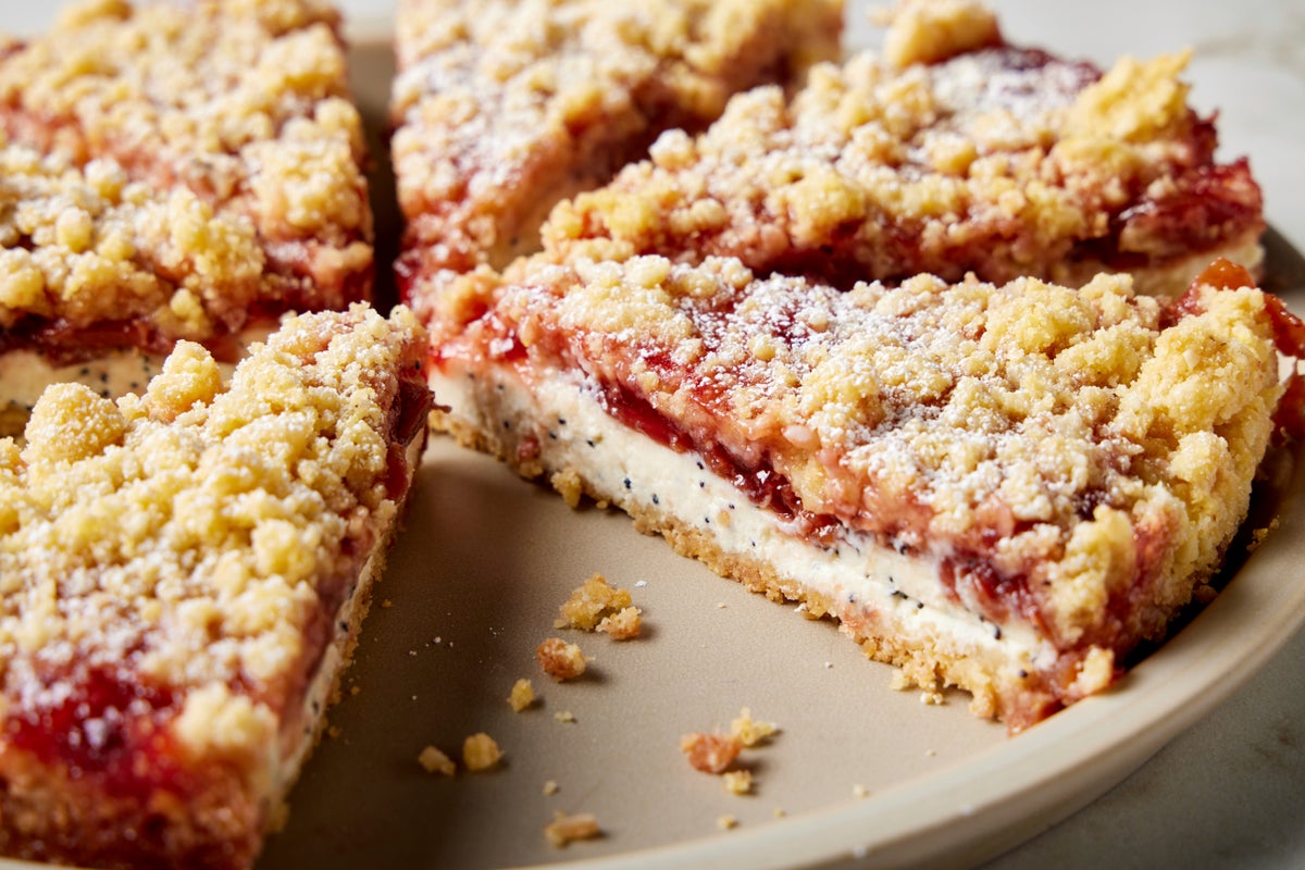 Tangy cherry preserves bring balance to this ancient ricotta tart