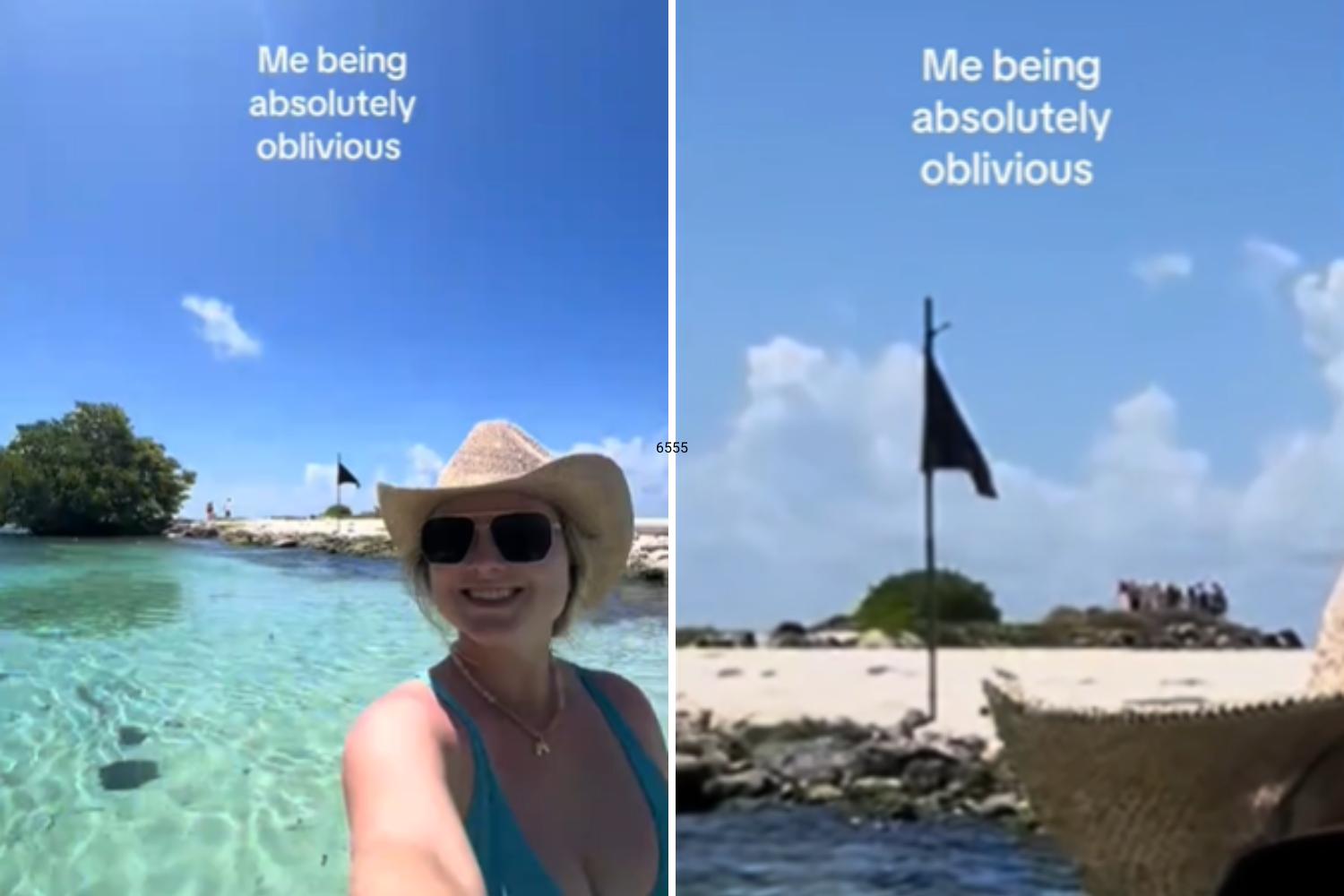 "Oblivious" woman swims in ocean—video later reveals the danger she was in