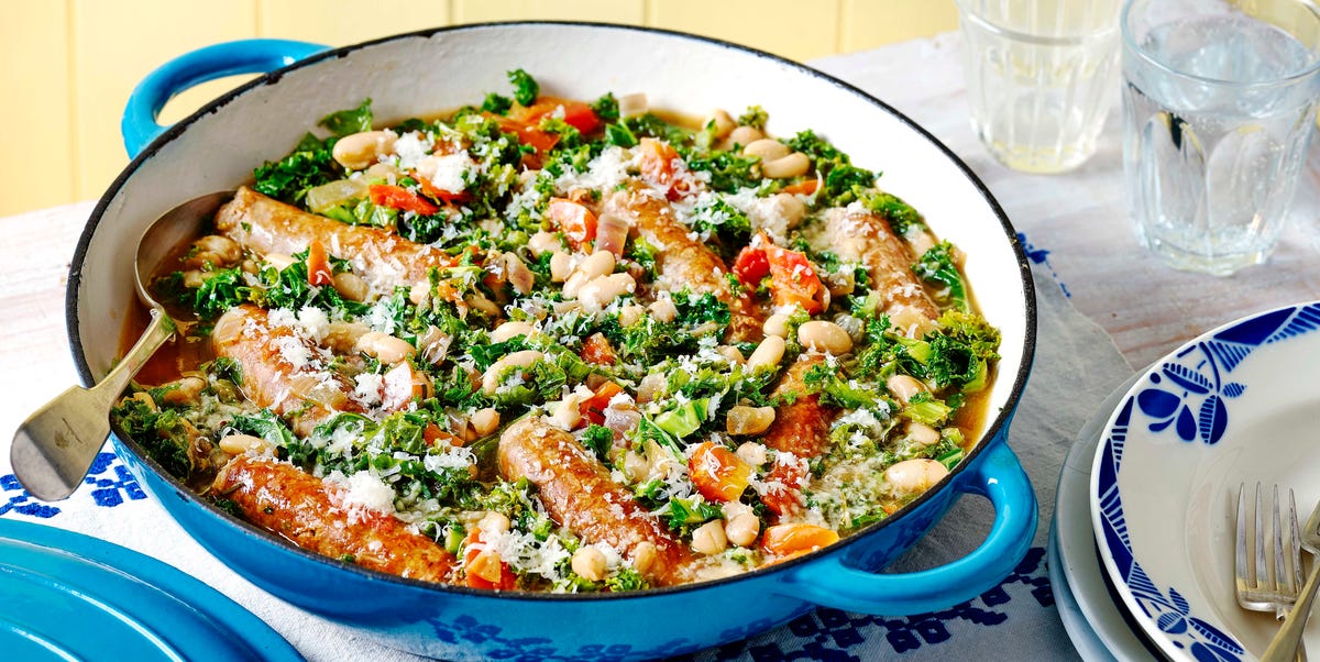 Easy sausage, bean and kale one-pot recipe