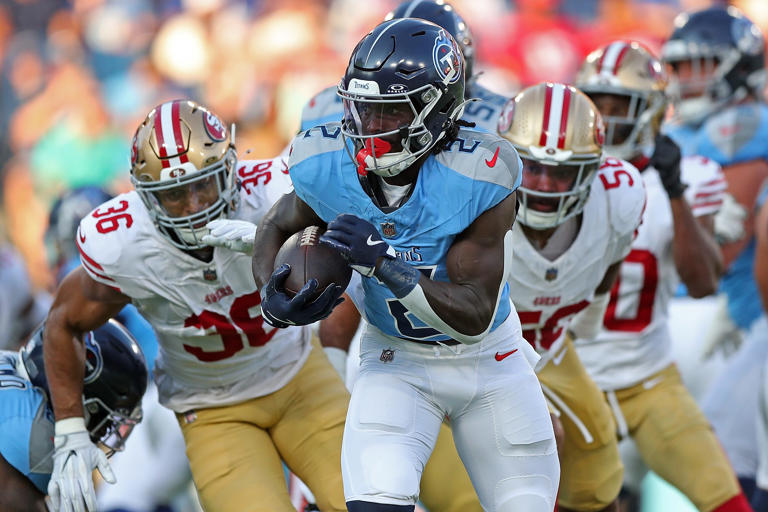 Where does the Tennessee Titans running back room rank heading into 2025?