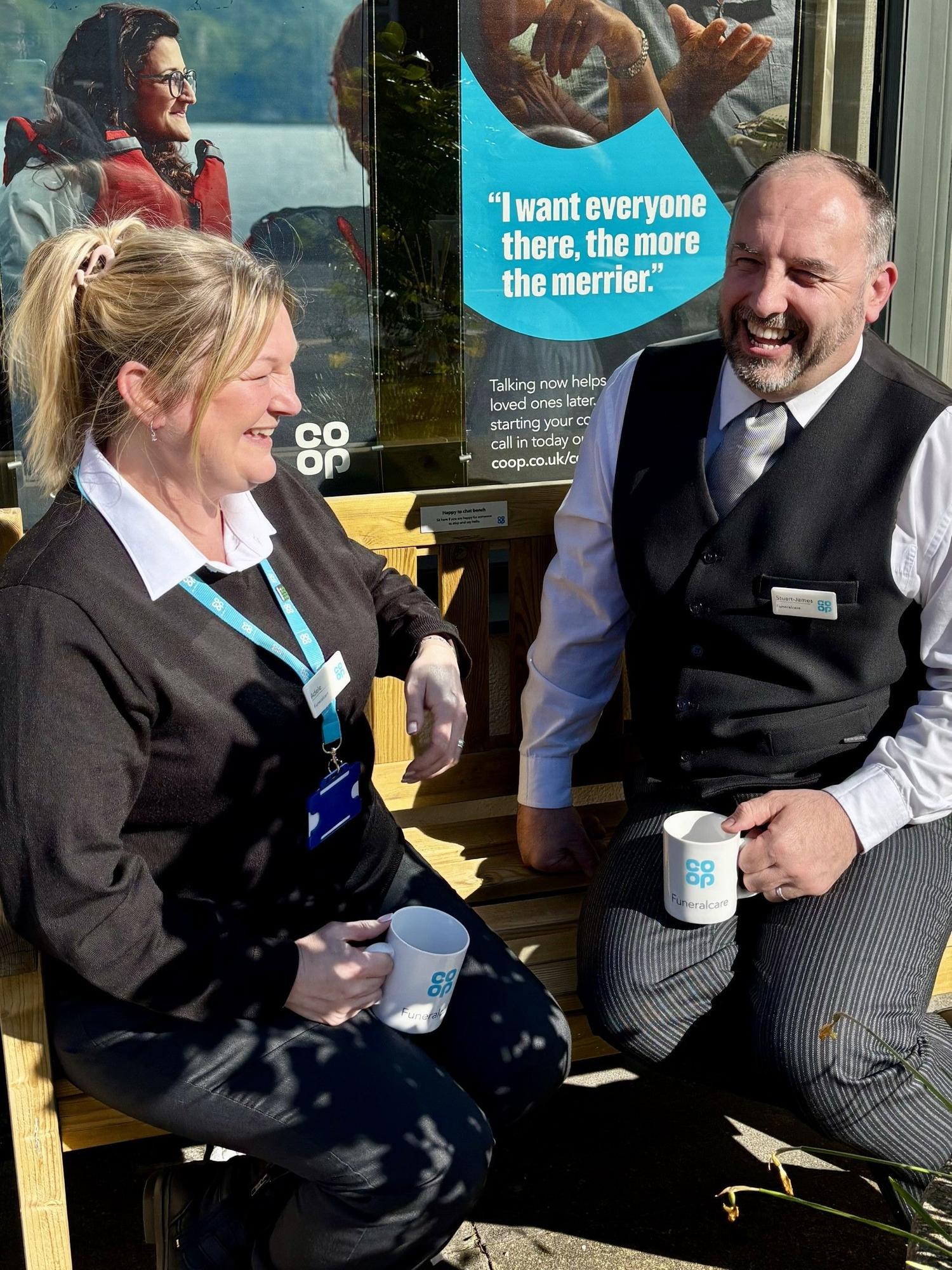 Wigan funeral home introduces ‘Chatty Bench’ to encourage open ...