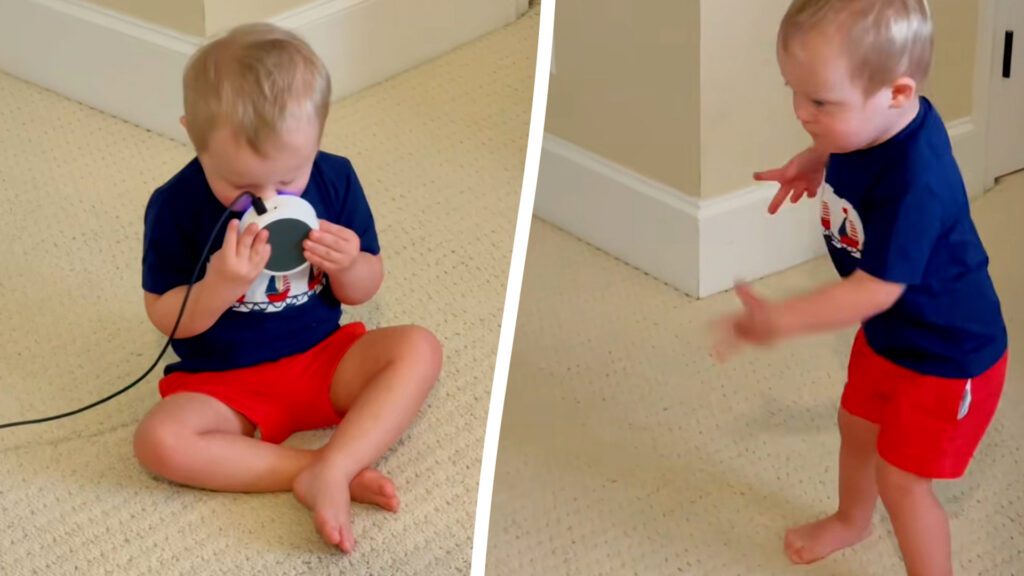 Toddler figures out how to make Alexa play music