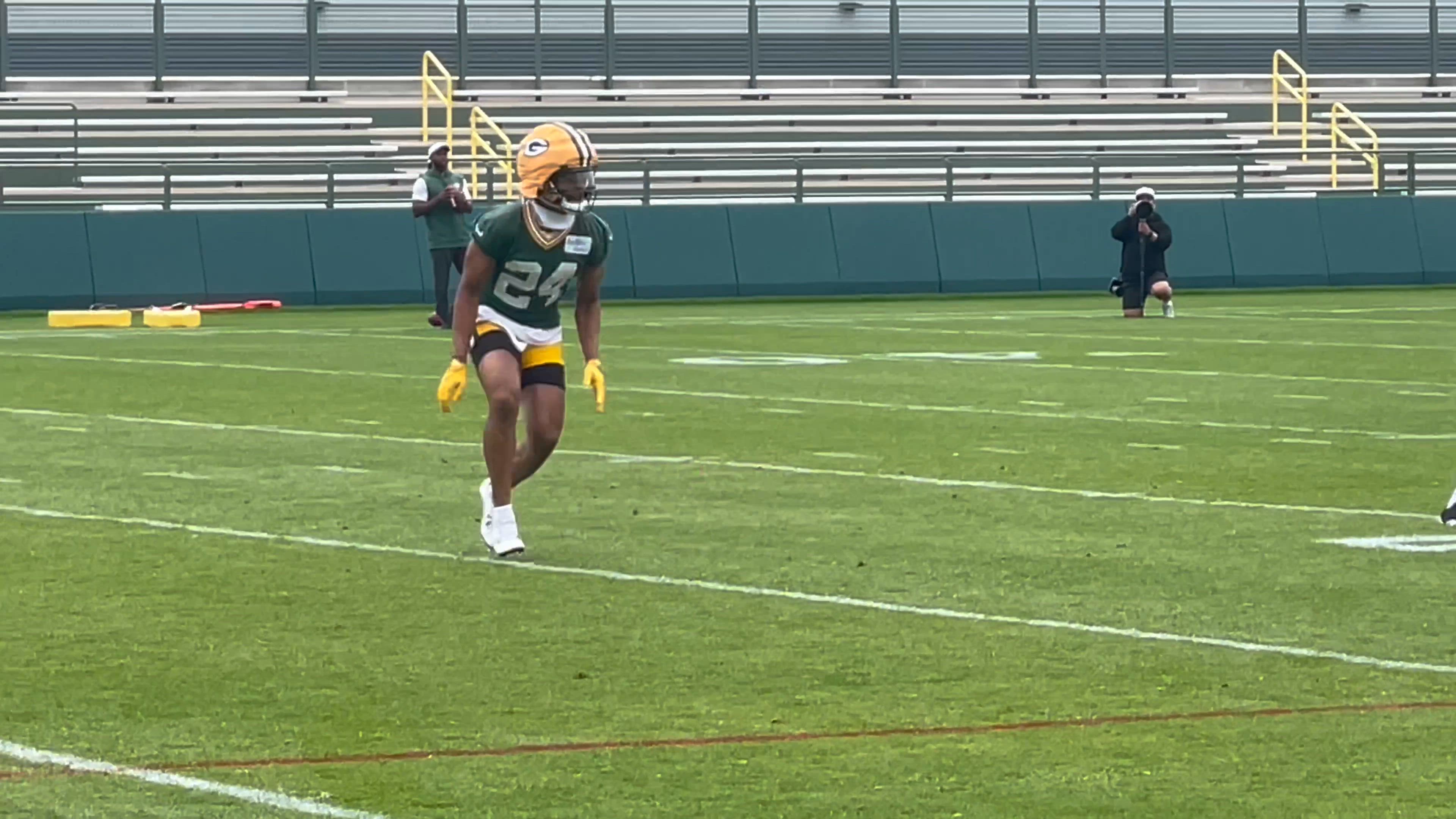 Defensive Backs Drills at Packers OTAs