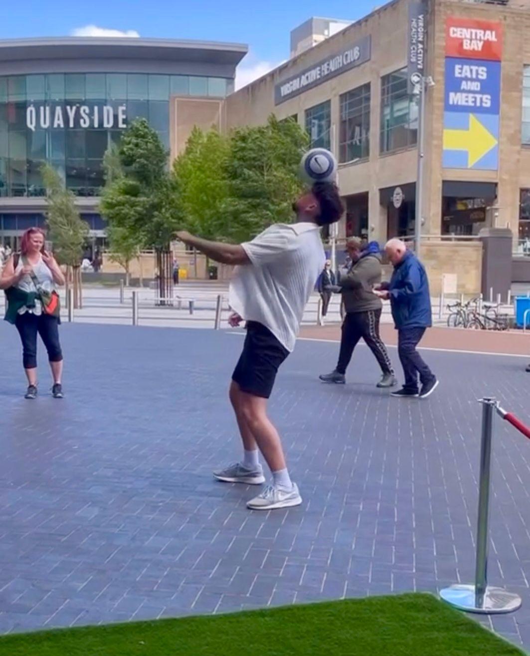 Freestyle star Jay Rosa performs at 'Dear England' in striking Lowry ...