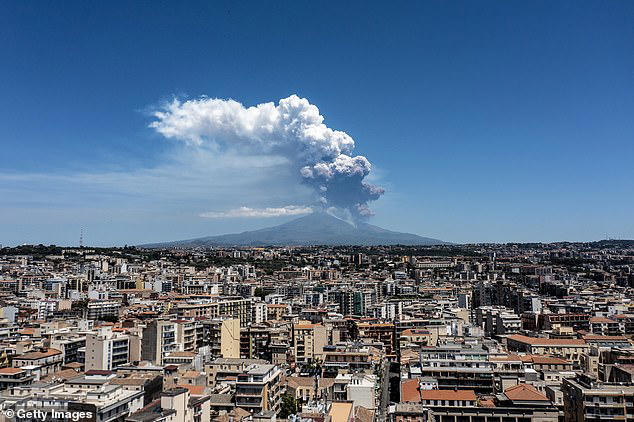 Incredible satellite images reveal Mount Etna's eruption from SPACE