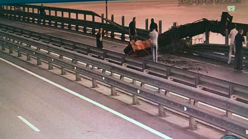 Ukraine strikes Kerch bridge in Crimea with underwater explosives