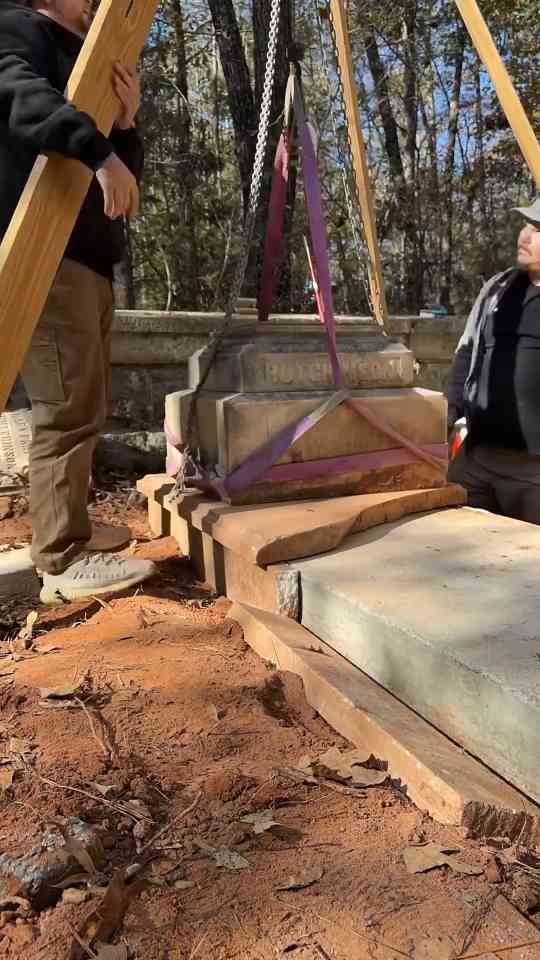 Broken for decades, this grave monument is finally restored. Watch ...