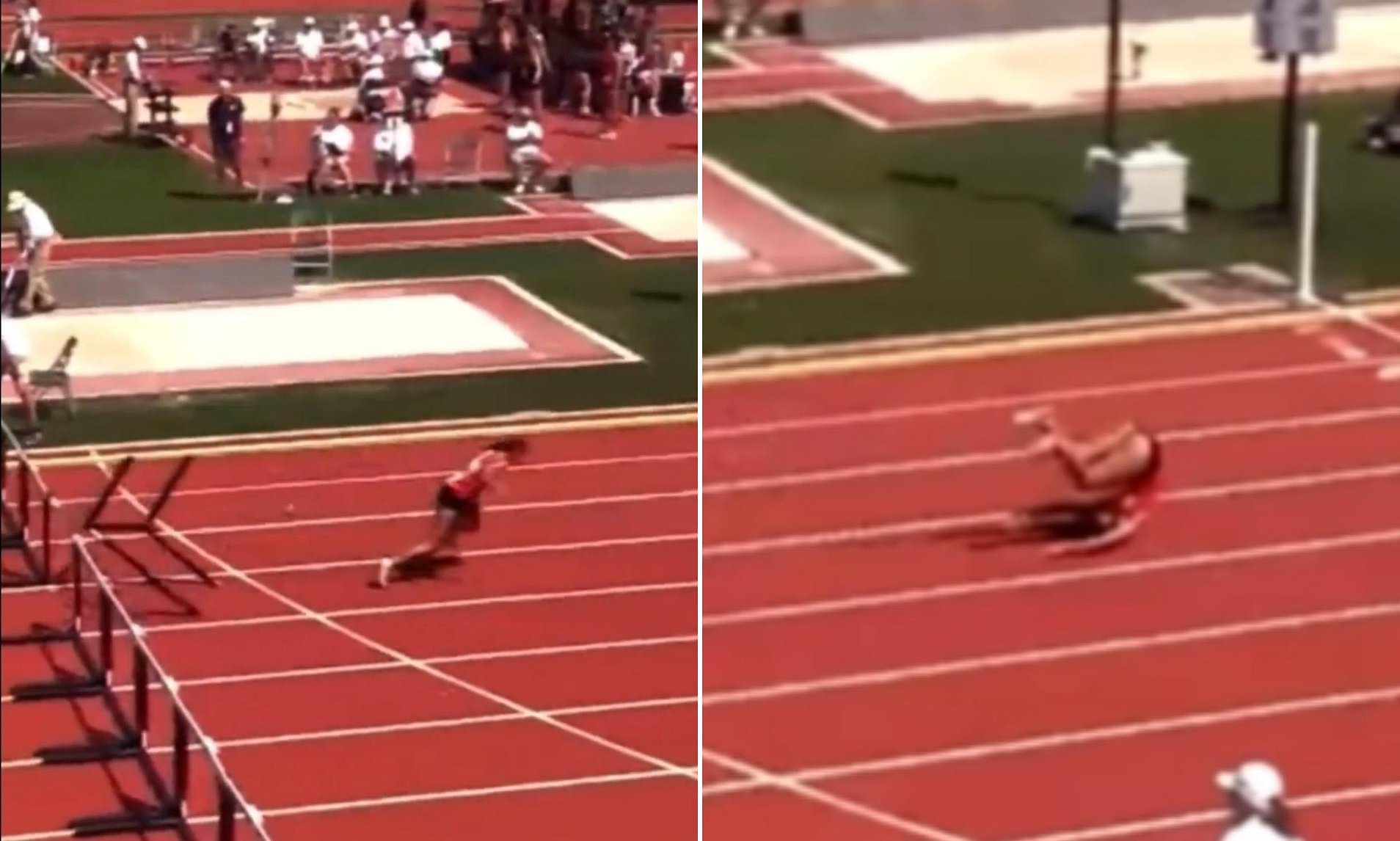High school track star trips over final hurdle... what happened next ...