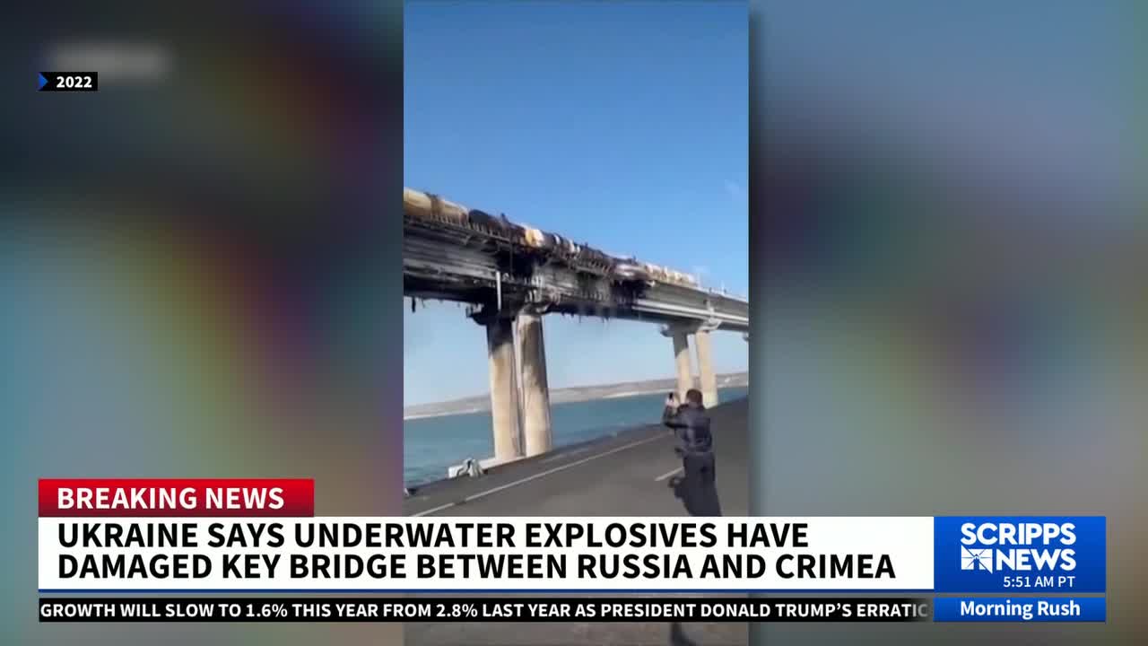 Ukraine says latest strike damaged Bridge between Russia and Crimea