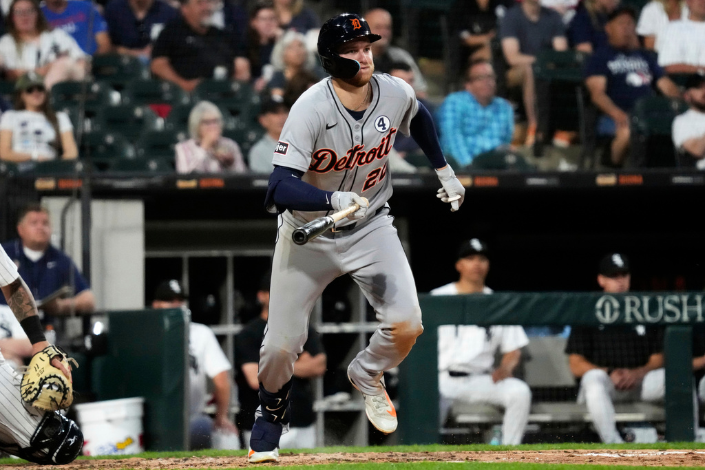 Parker Meadows sparks the Tigers in his season debut after an arm injury