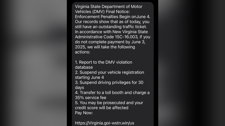 Fake DMV texts demand payment for bogus tickets, officials warn
