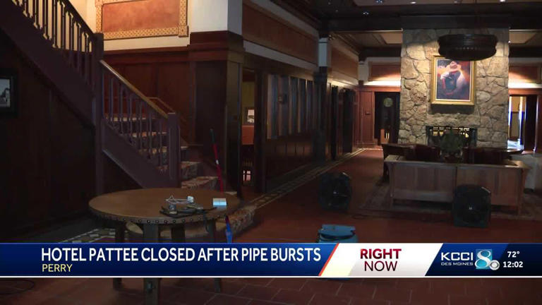 Perry's historic Hotel Pattee closes due to water damage