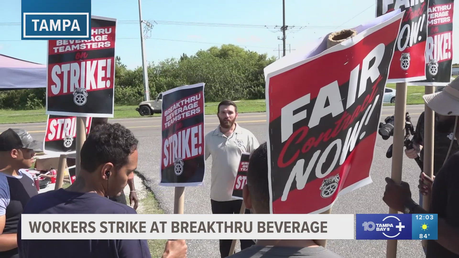 Workers at Breakthru Beverage go on strike
